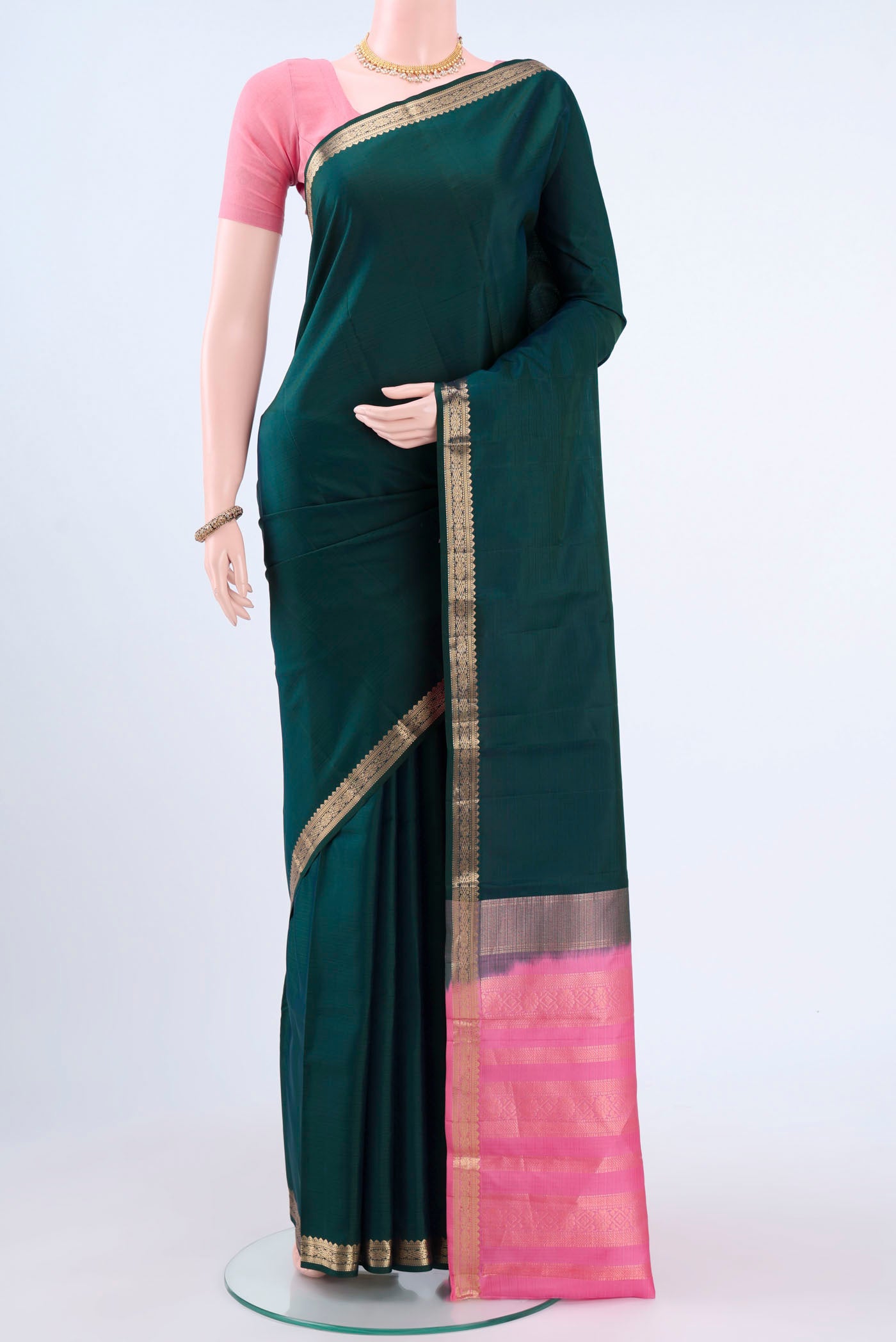 Bottle Green Nangavalli Silk [ Salem ] Saree – Nalli Silk Sarees Pvt Ltd