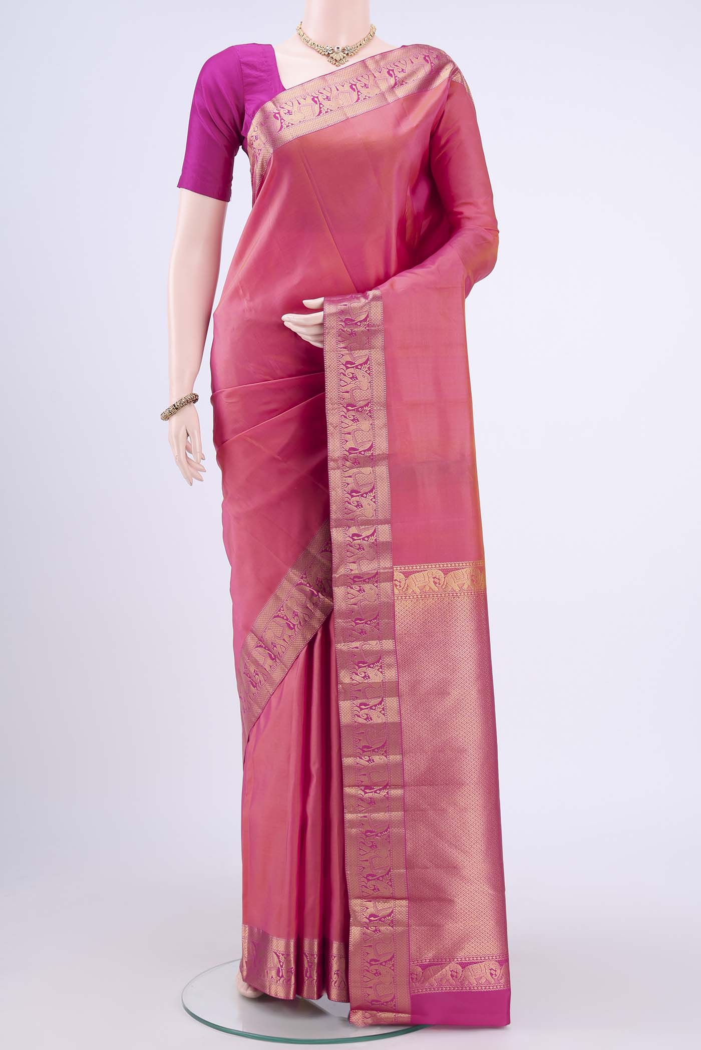 Peach Nangavalli Silk [ Salem ] Saree – Nalli Silk Sarees Pvt Ltd