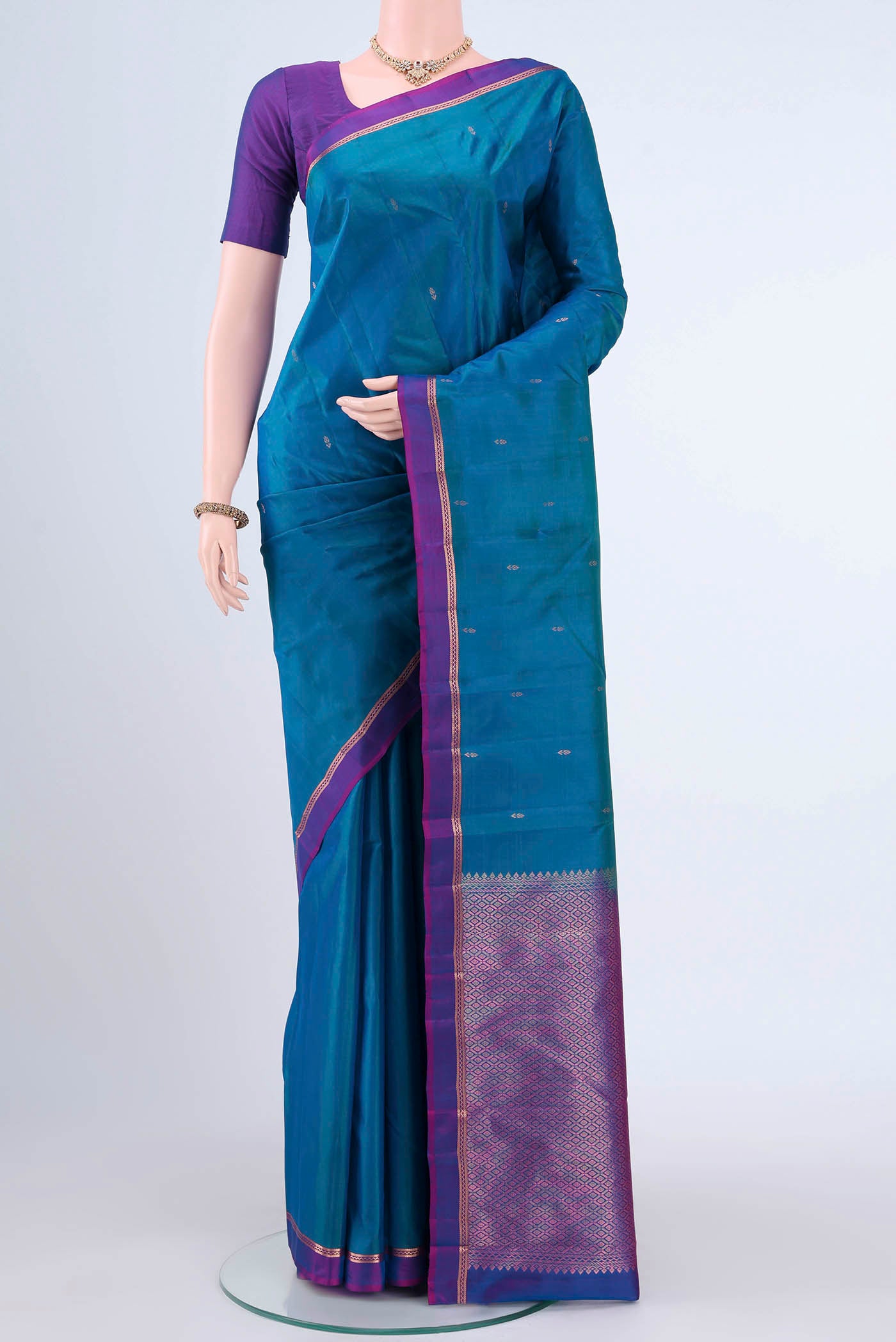 Blue Nangavalli Silk [ Salem ] Saree – Nalli Silk Sarees Pvt Ltd