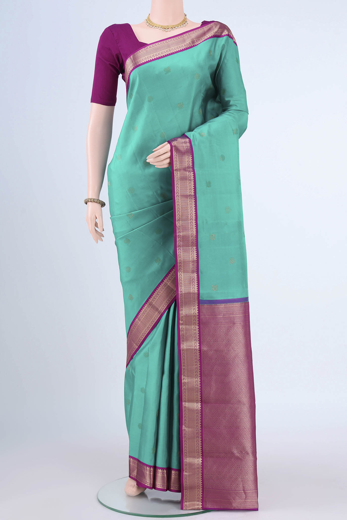 Turquoise Nangavalli Silk [ Salem ] Saree – Nalli Silk Sarees Pvt Ltd