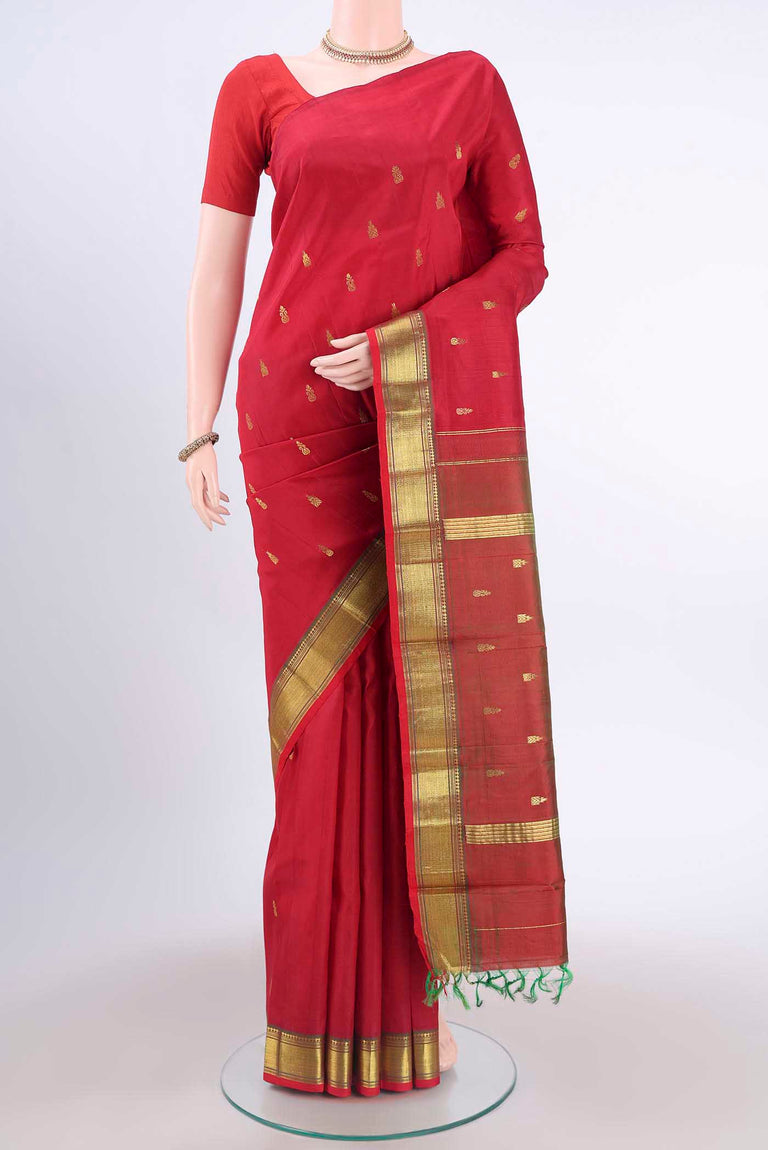 Red Kanchipuram Silk Saree – Nalli Silk Sarees Pvt Ltd