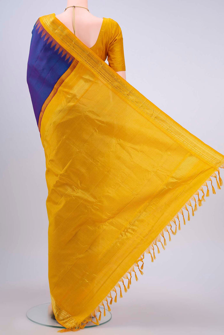 Purple Dual Tone Gadwal Silk Saree – Nalli Silk Sarees Pvt Ltd