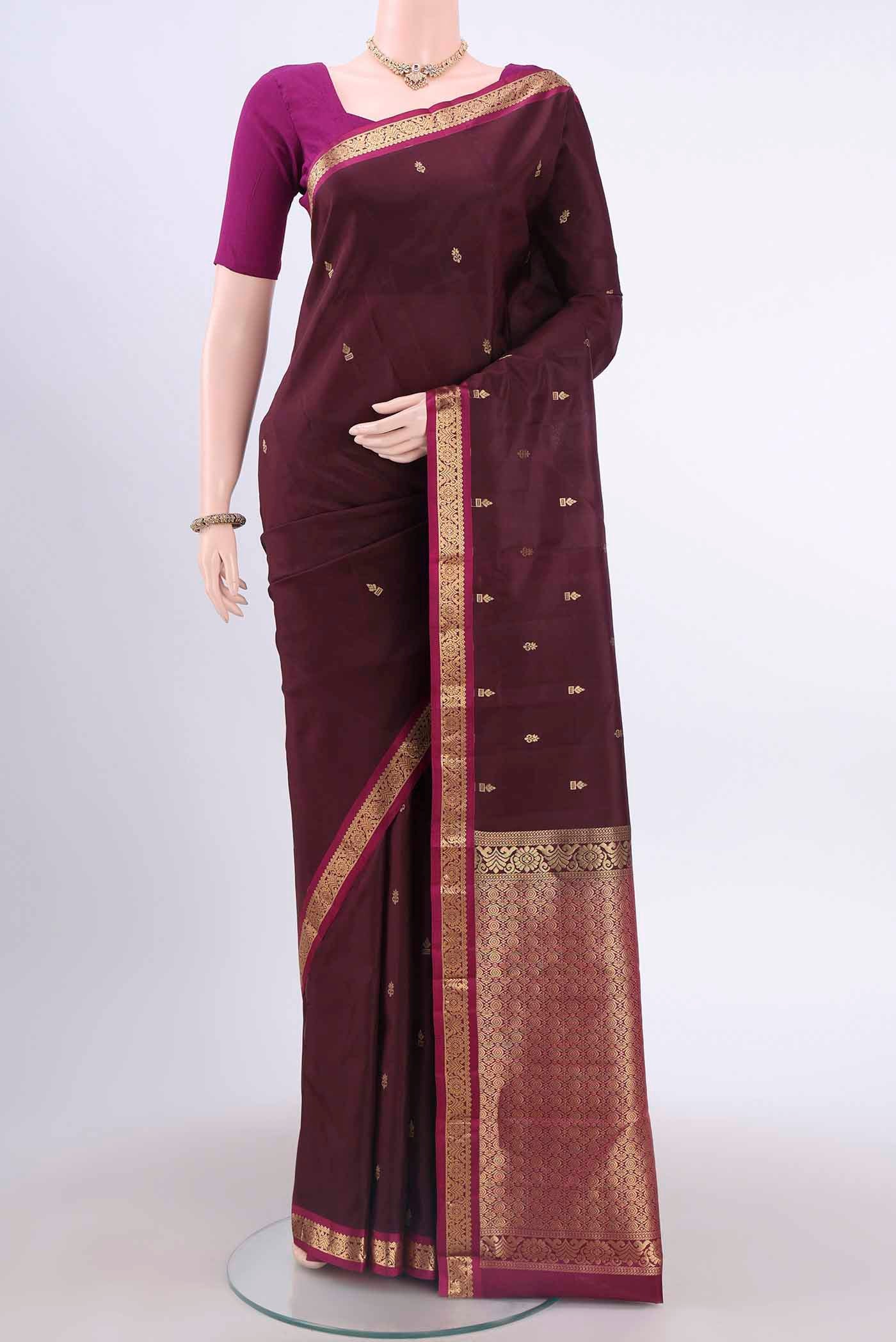 Brown Nangavalli Silk [ Salem ] Saree – Nalli Silk Sarees Pvt Ltd
