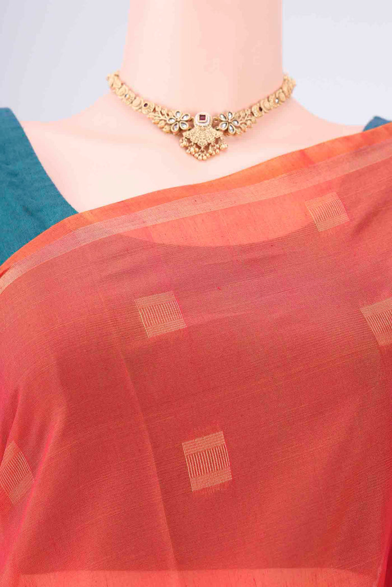 Buy Orange Silk Cotton Saree Online – Nalli Silk Sarees Pvt Ltd