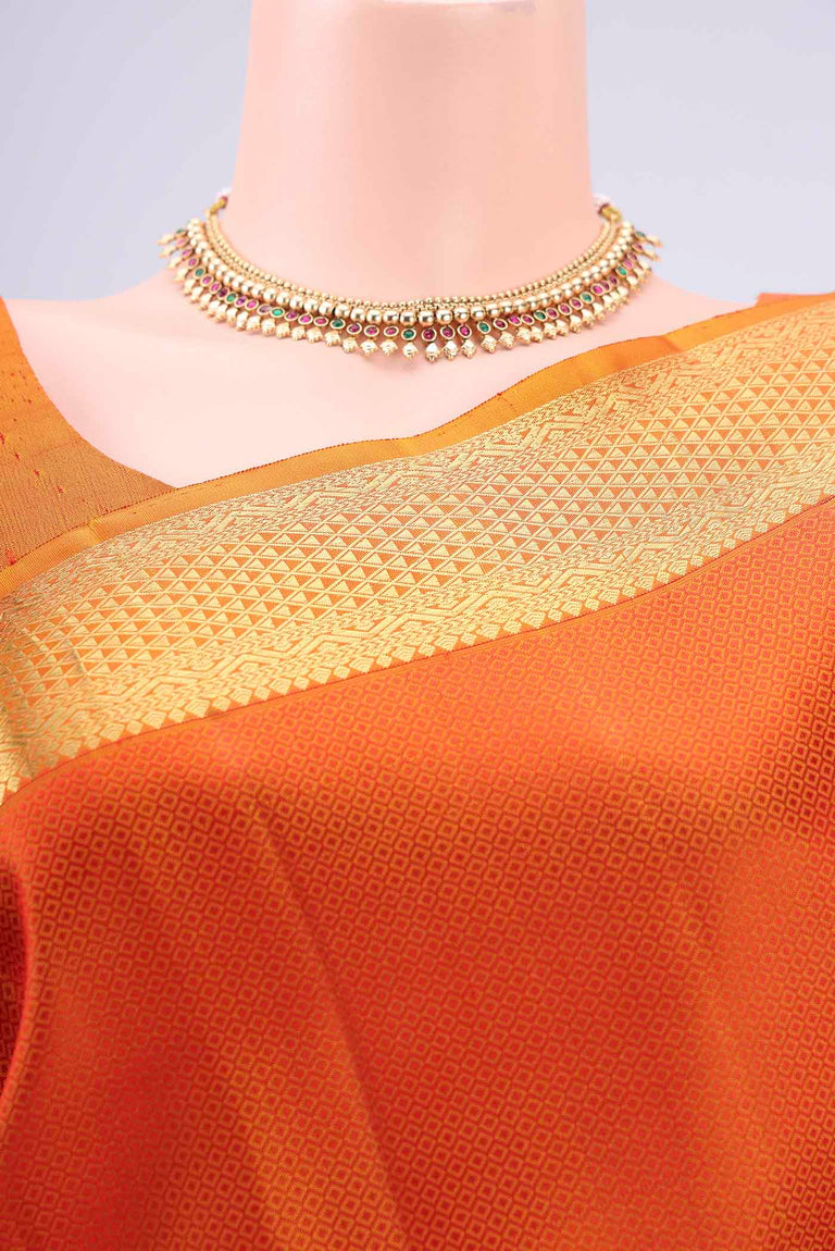 Buy Rust Kanjivaram Silk Saree Online – Nalli Silk Sarees Pvt Ltd