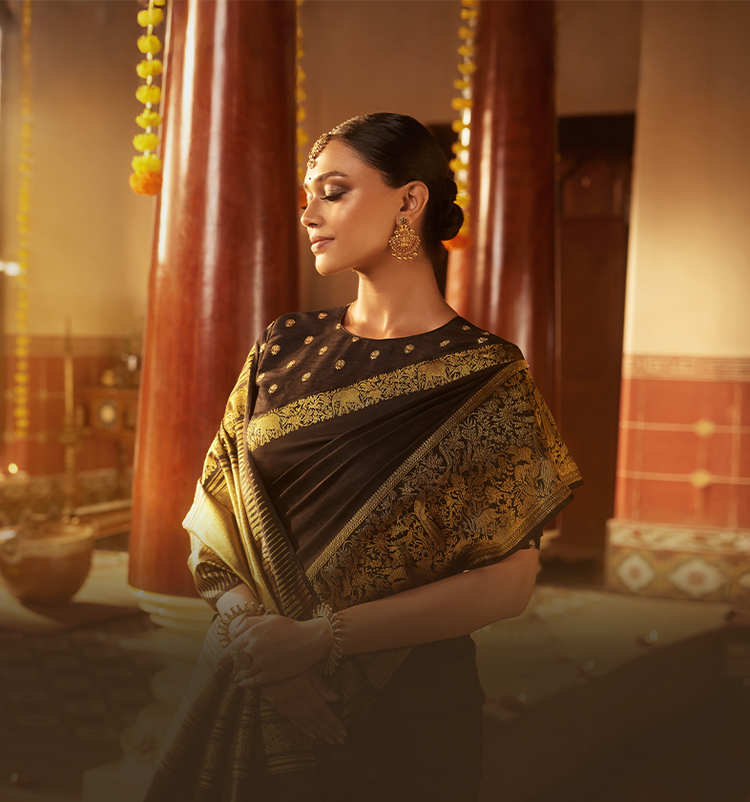 Buy Black Saree Online - Classic & Timeless Sarees at Nalli – Nalli ...