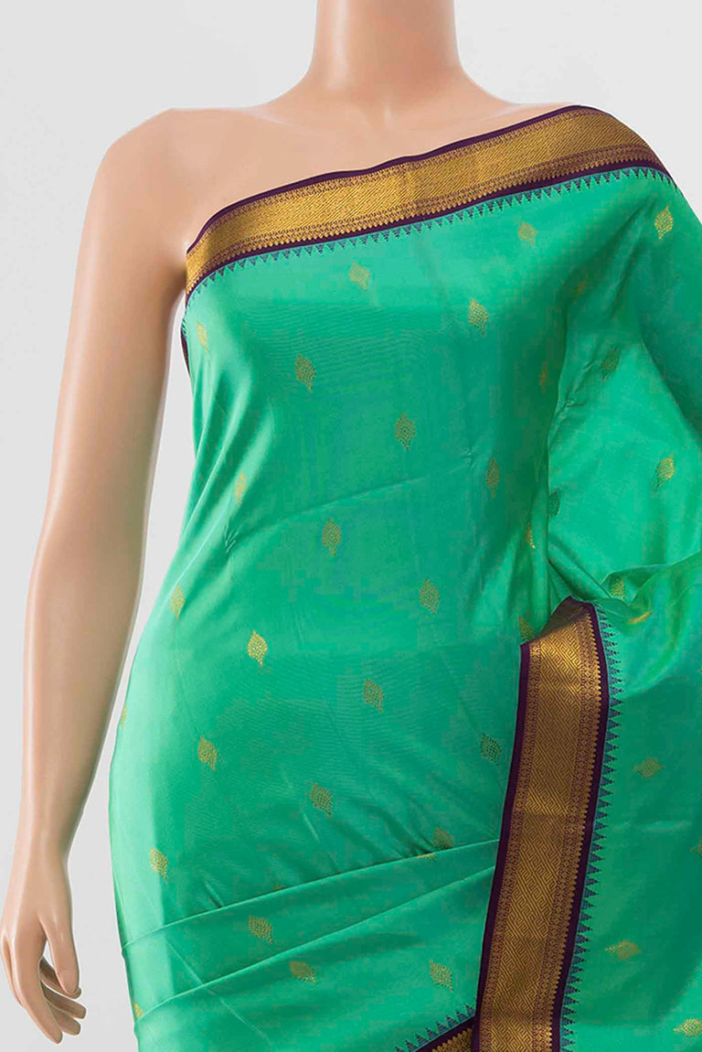 Sea Green Kanchipuram Silk Saree – Nalli Silk Sarees Pvt Ltd