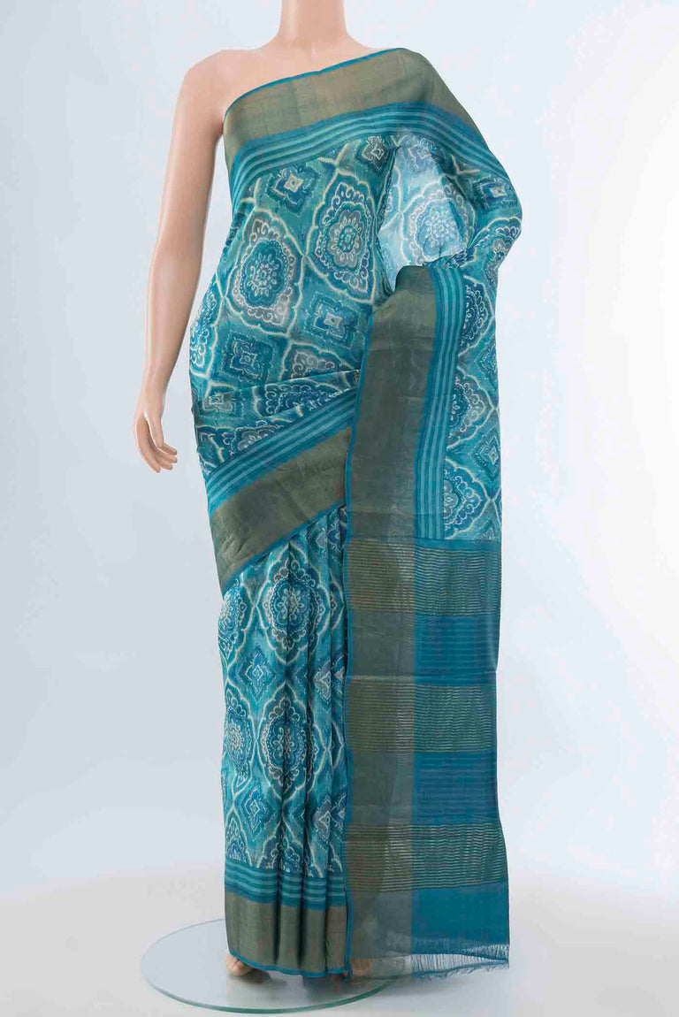 Light Blue Tussar Silk Saree – Nalli Silk Sarees Pvt Ltd