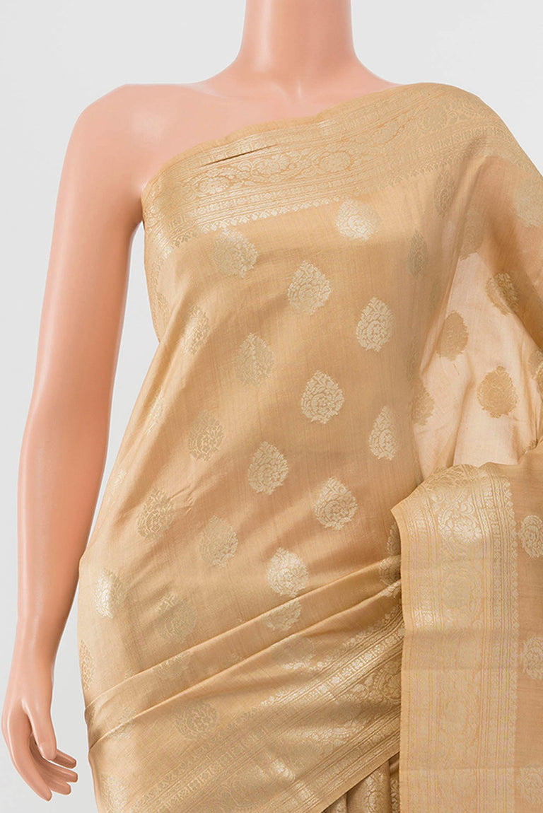 Beige Banarasi Raw Silk Saree – Nalli Silk Sarees Pvt Ltd