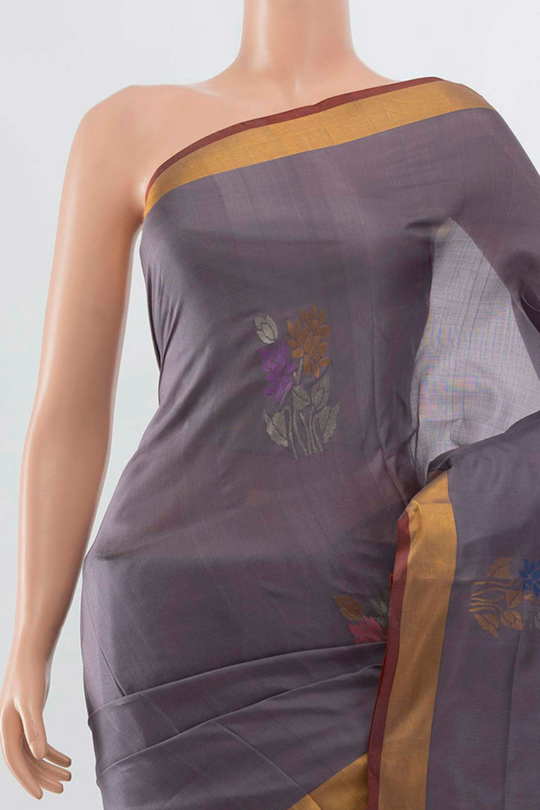 Grey Uppada Silk Saree – Nalli Silk Sarees Pvt Ltd