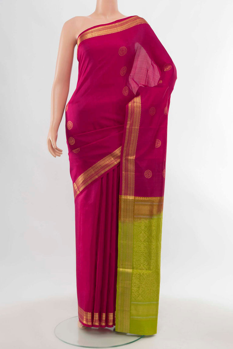 Dark Pink Soft Silk Saree – Nalli Silk Sarees Pvt Ltd