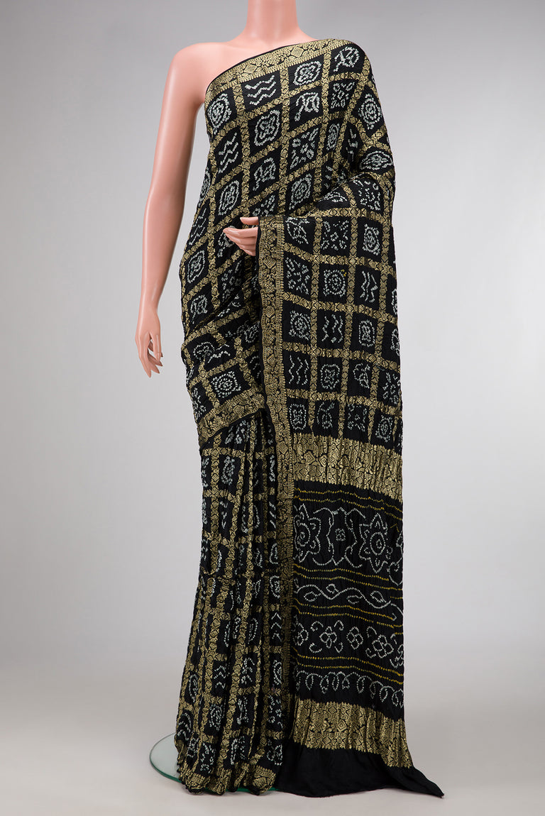 Buy Black Bandhani Silk Saree Online – Nalli Silk Sarees Pvt Ltd