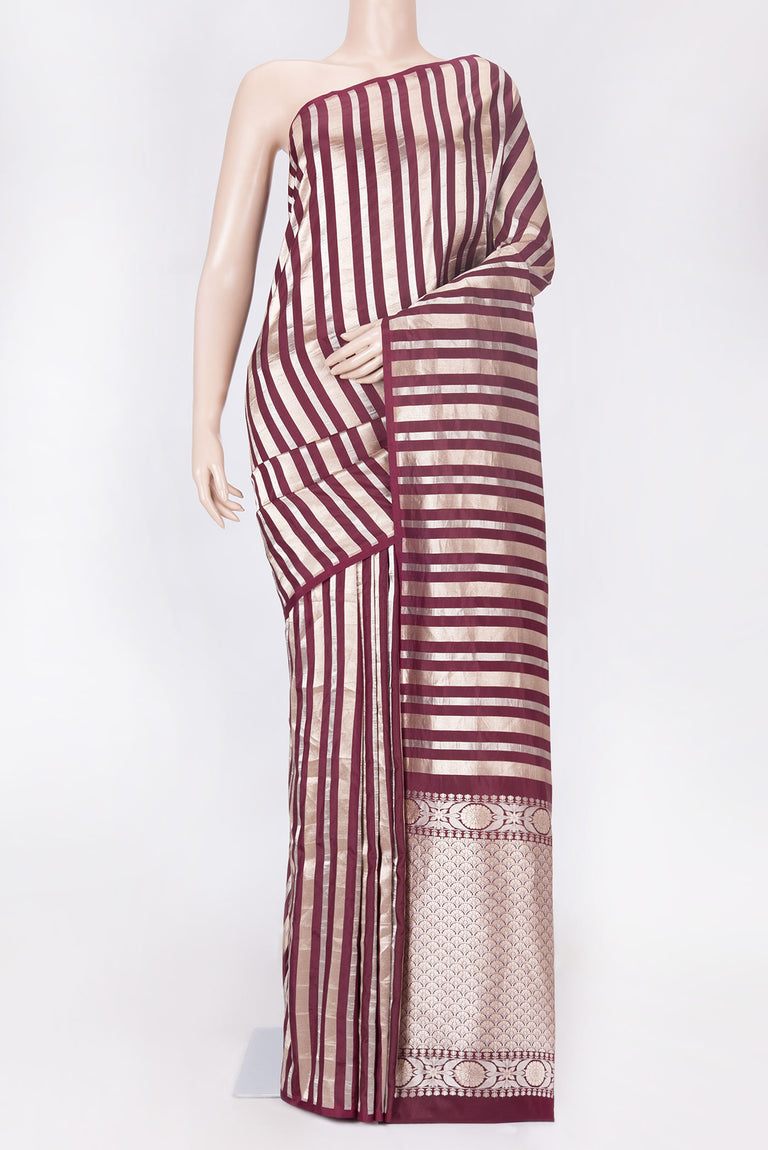Maroon Dual Tone Banarasi Saree – Nalli Silk Sarees Pvt Ltd