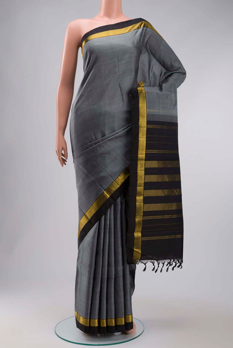 Grey Kanchipuram Silk Saree – Nalli Silk Sarees Pvt Ltd