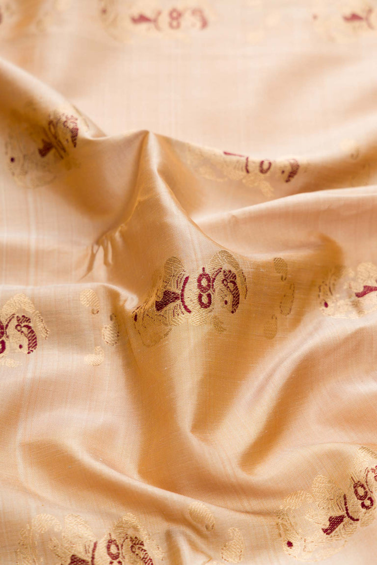 Beige Dual Tone Baluchari Silk Saree – Nalli Silk Sarees Pvt Ltd