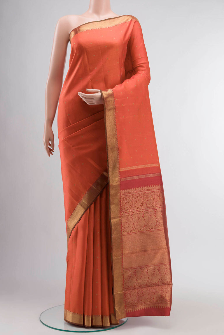 Pure Silk Pure Zari Red Kanchipuram Saree – Nalli Silk Sarees Pvt Ltd