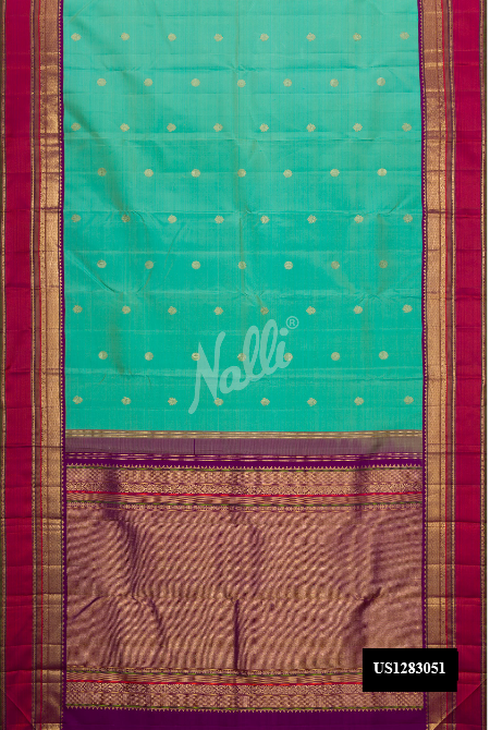 Blue Dual Tone Kanchipuram Silk Saree – Nalli Silk Sarees Pvt Ltd