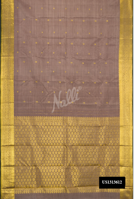 Brown Dual Tone Kanchipuram Silk Saree – Nalli Silk Sarees Pvt Ltd