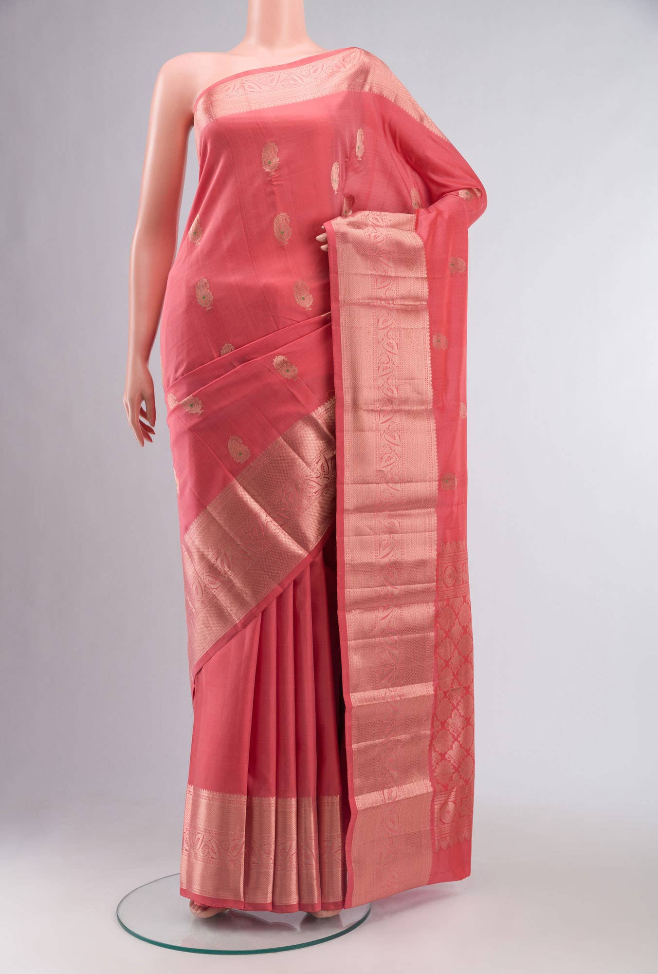 Coral Kanchipuram Silk Saree – Nalli Silk Sarees Pvt Ltd