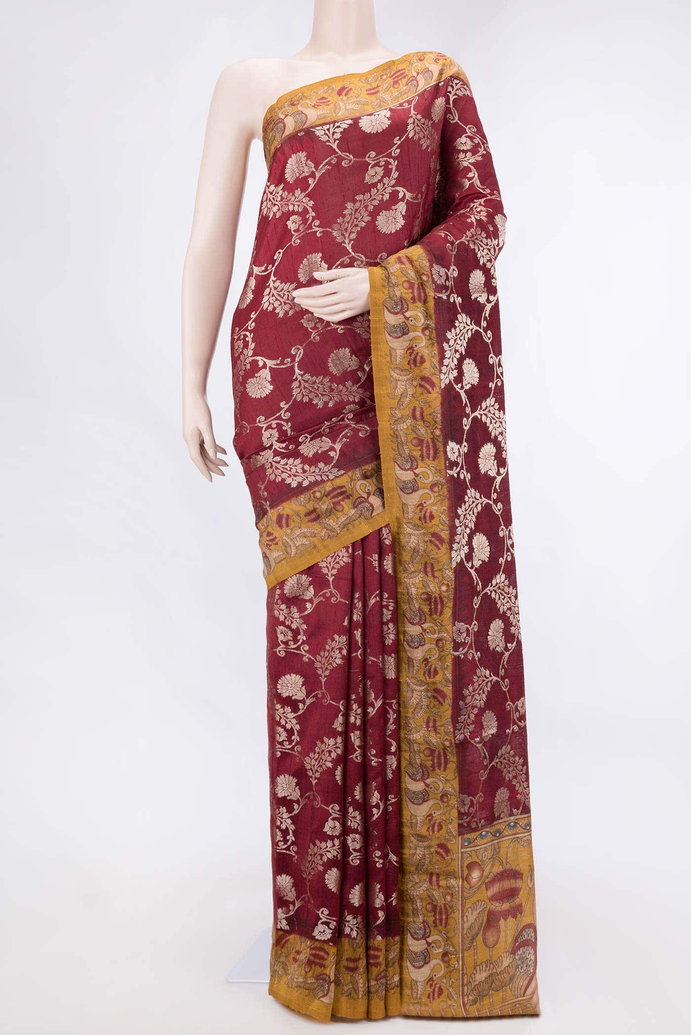 Maroon Dual Tone Raw Silk Saree – Nalli Silk Sarees Pvt Ltd